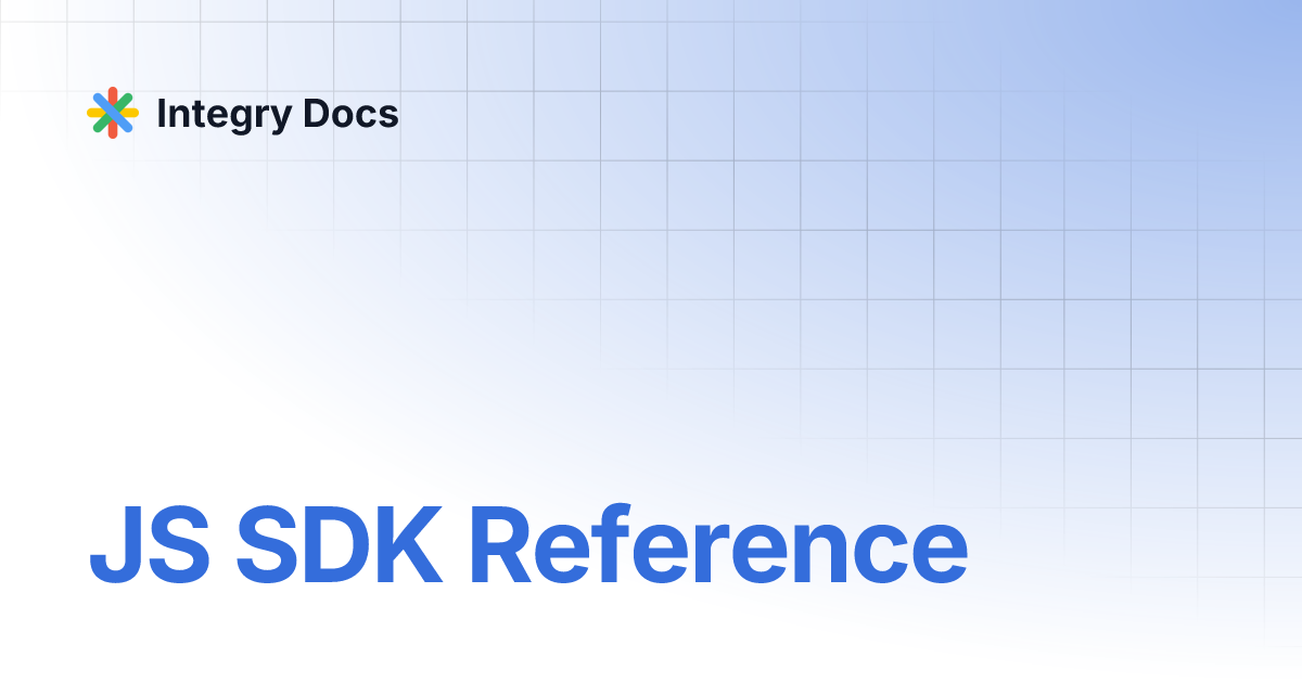 JS SDK Reference | Integry Docs