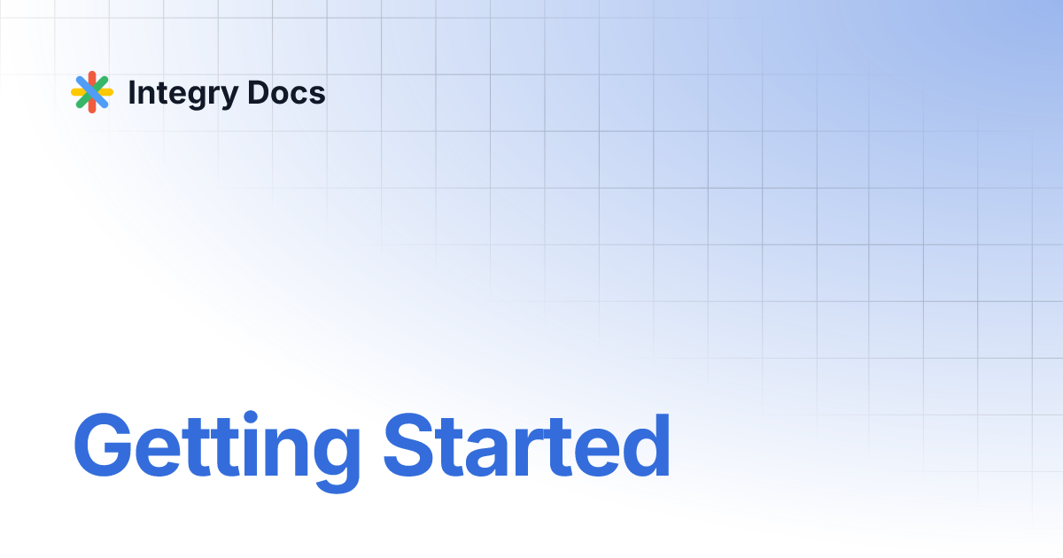 Getting Started | Integry Docs